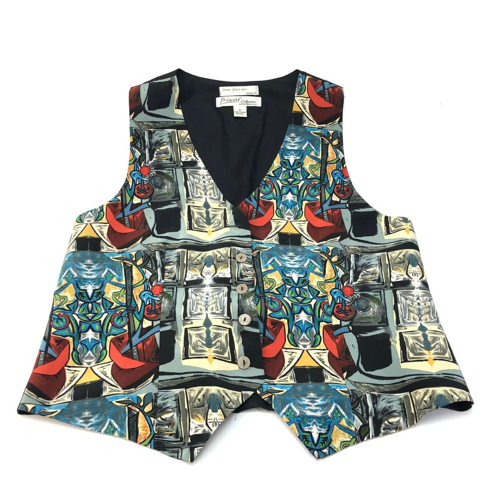 Picasso Collection Tomato Plant 1944 silk vest Medium - Gem