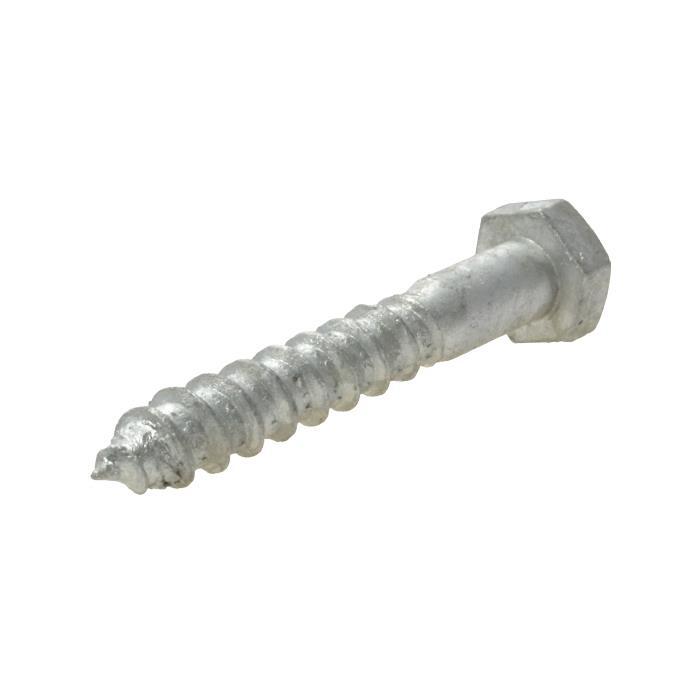 Qty 500 Hex Coach Screw M16 x 75mm Metric Galvanised HDG Galv Timber ...