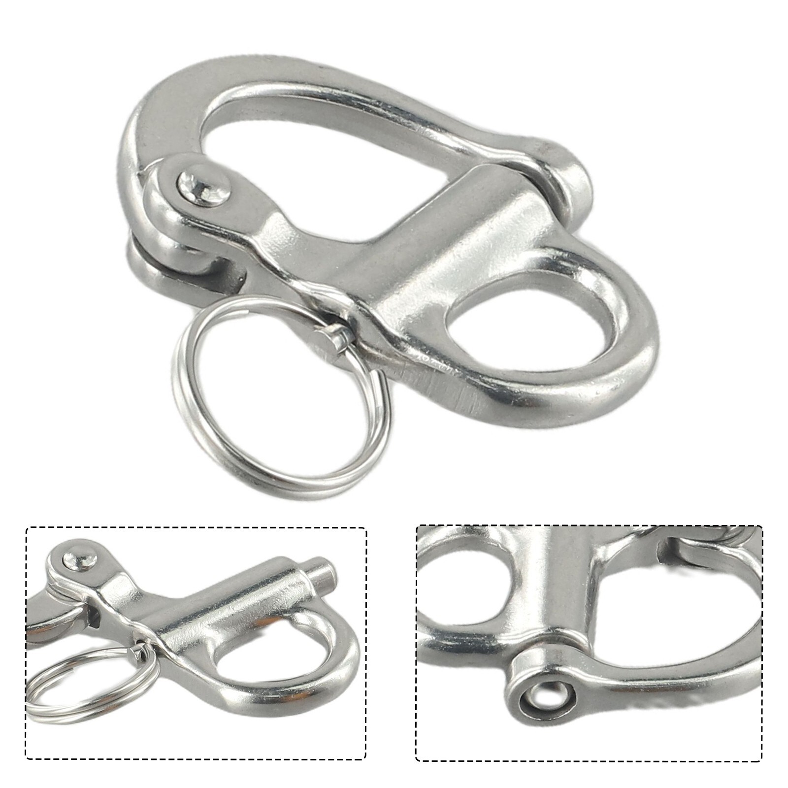 Parts Shackle 52mm Chain Eye Fittings Hook Quick Release Stainless ...