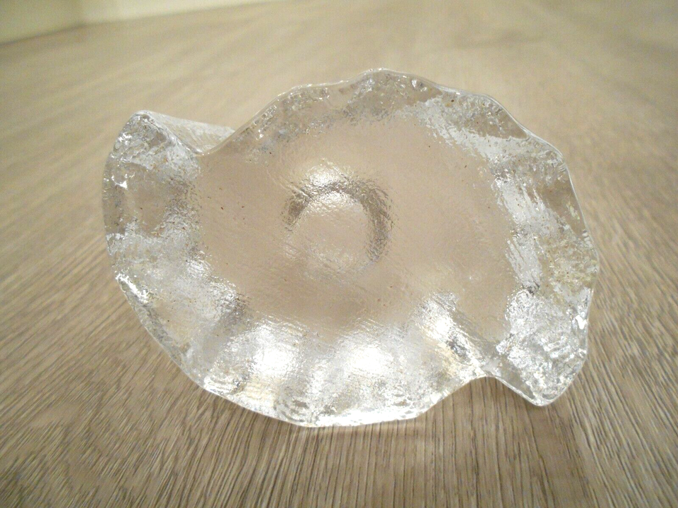 Galway Irish Crystal Fern Leaf Art Glass Candle Holder. | eBay UK