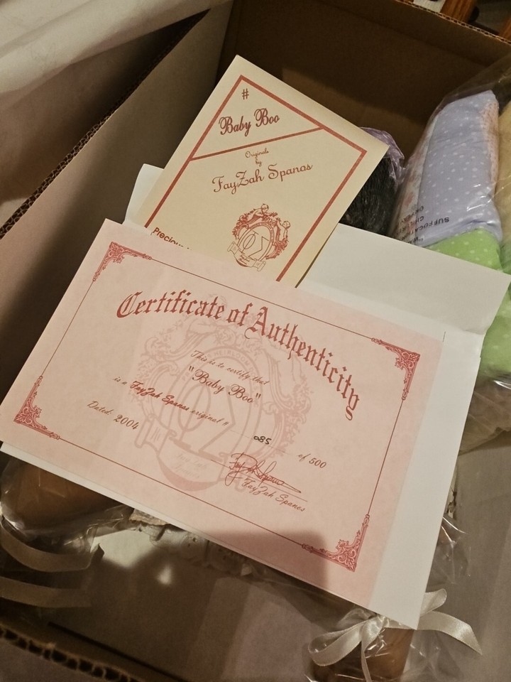 VERY RARE NEW 04' African American Baby Boo Doll By Fayzah Spanos LE 85 ...