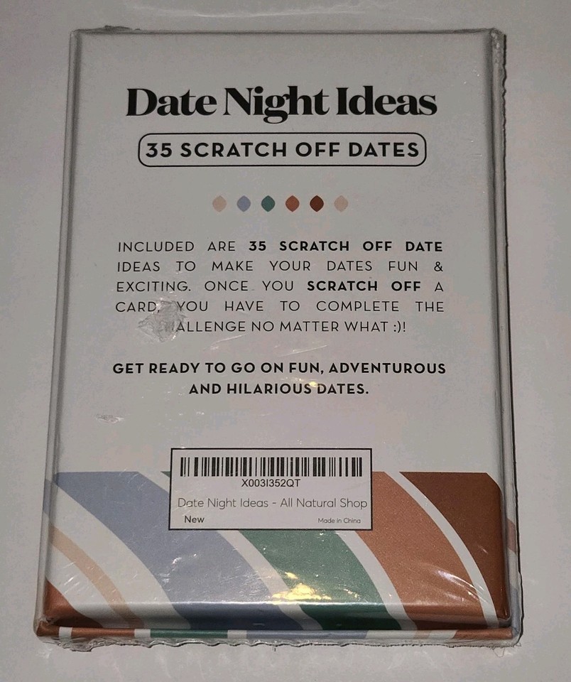 Date Night Ideas - 35 Scratch Off Dates - Fun Romantic Couples Game ...