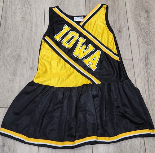 Vintage Iowa Hawkeyes Cheerleader Outfit Costume Black Dress Izaw Girls ...