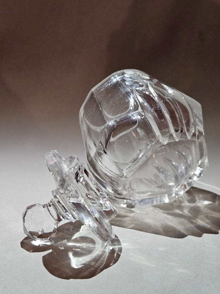 Antique Cut Glass Jam / Honey Condiment Jar – Flower Cut Crystal | eBay UK