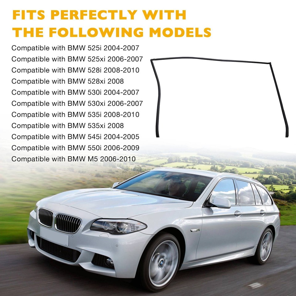 Rear Windshield Upper Moulding Trim Seal For 2004-10 BMW 5 Series ...