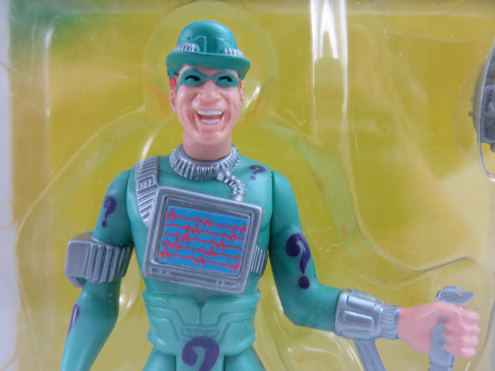 Batman Forever THE RIDDLER Brain Drain Helmet 5" Action Figure NEW 1995 ...