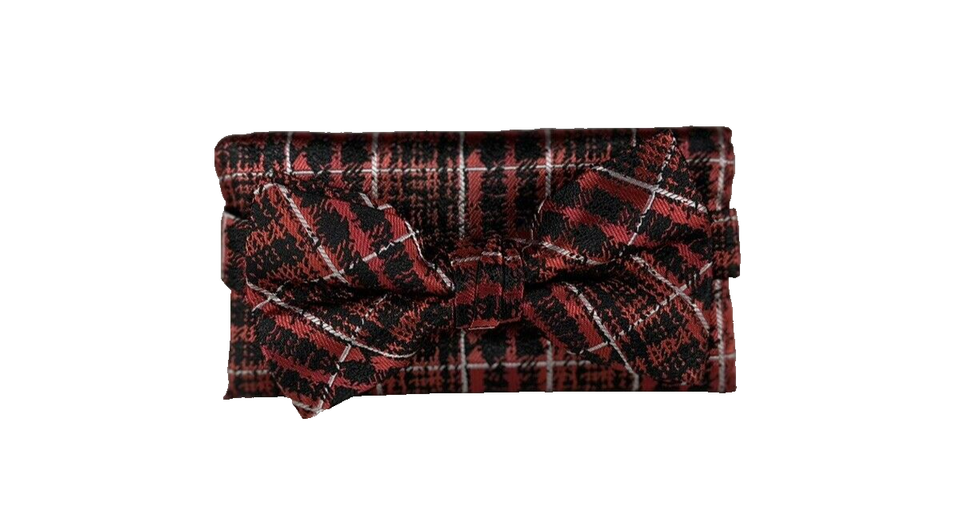 Stacy Adams Men's Bow Tie Hanky Red Silver Black Houndstooth Pattern 2. ...