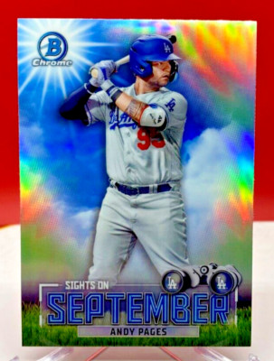2023 Bowman Chrome Andy Pages Los Angeles Dodgers Sights On September ...