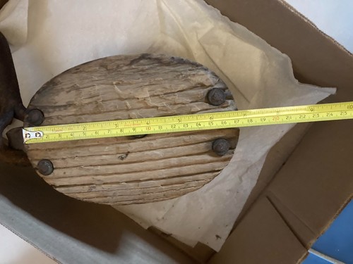 Vintage Wooden Farm Double Sheive Pulley Block Tackle Nautical Collect ...