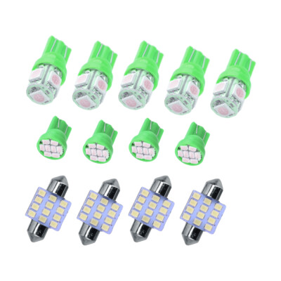 13pcs/Kit Car LED Interior Light Bulb Dome Map License Plate Lamp Bulb ...
