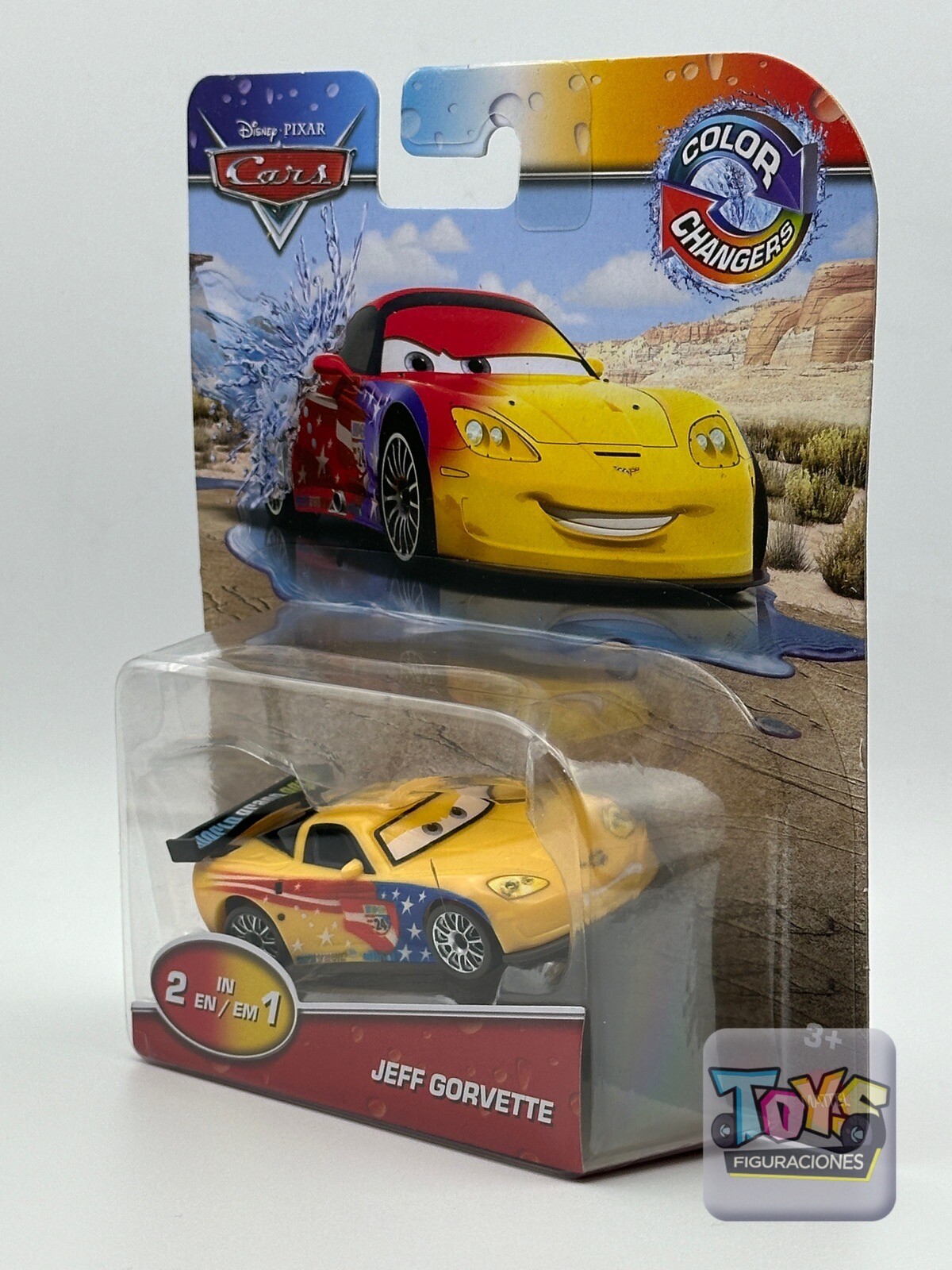 Disney Piixar Cars Jeff Gorvette Color Changers Yellow & Red New 2024 ...