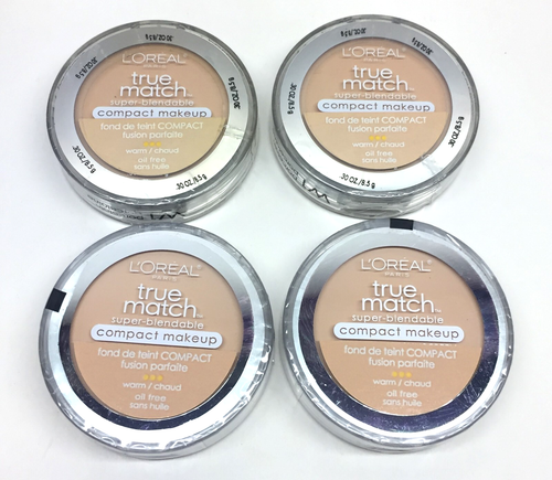 L'Oreal Paris True Match Compact Makeup W1 Porcelain .30oz 4 PACK NEW ...