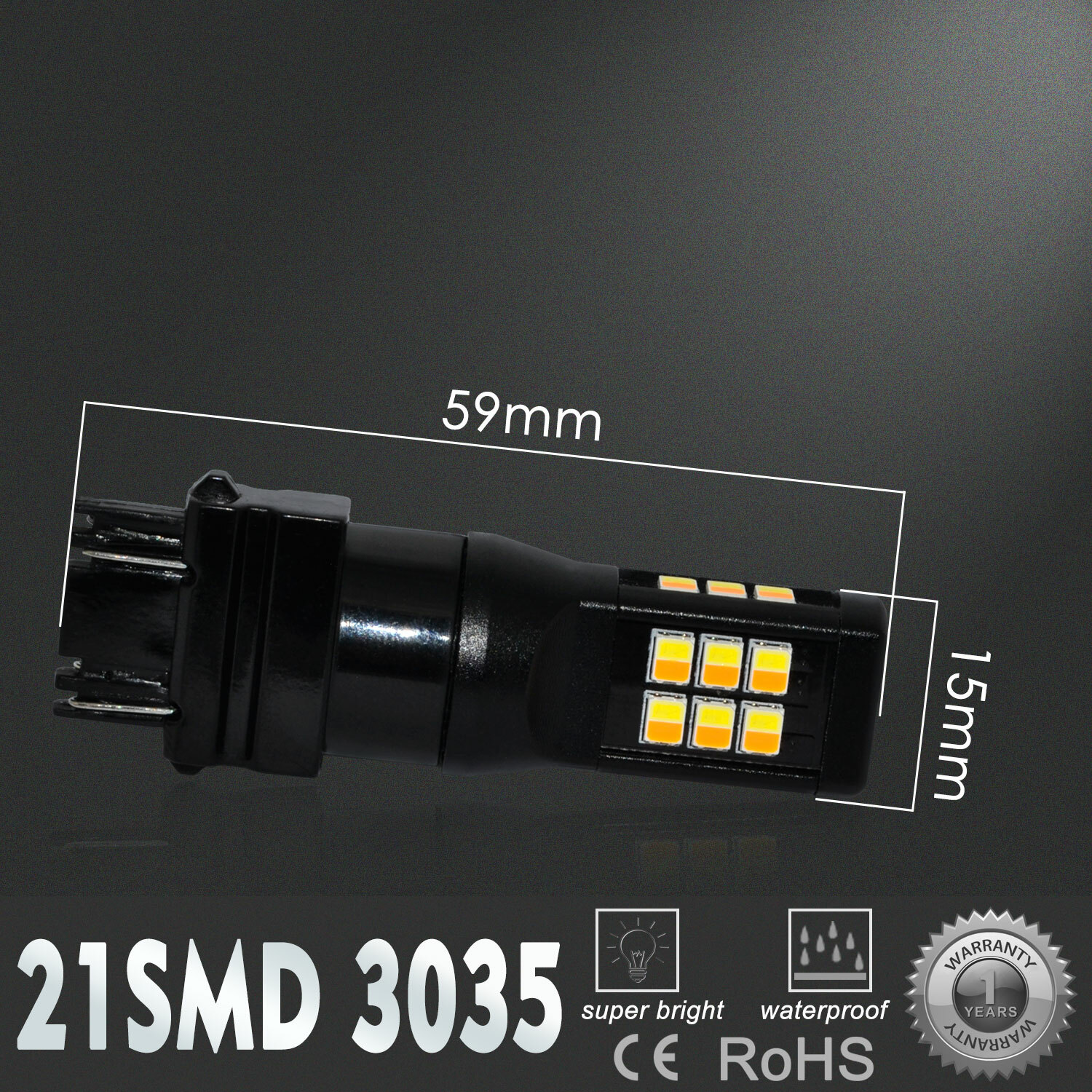 Alla LED 3457NA Running Light Bulb,DRL,Turn Signal,Switchback,Flashback ...