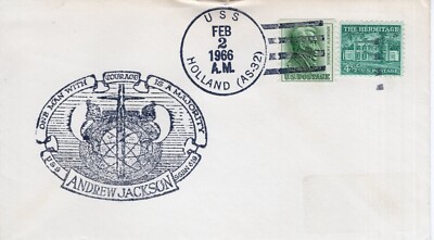 USS ANDREW JACKSON SSBN 619, USS HOLLAND AS-32 1966 FDC19218 | eBay