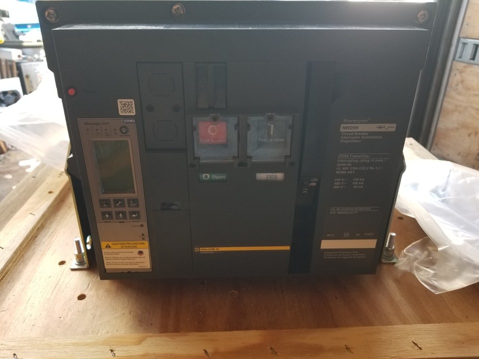 SQUARE D WL3GGR64A3SCBBXXEA MASTERPACT CIRCUIT BREAKER NW25H 2500A 3P ...