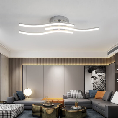 Modern 3 Lights LED Ceiling Light Chandelier Living Room Bedroom ...