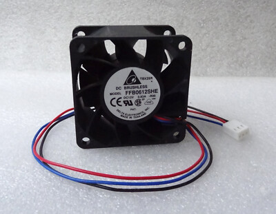 Delta 60mm x 38mm High Airflow Fan 12V DC 3 Pin Connector FFB0612SHE | eBay