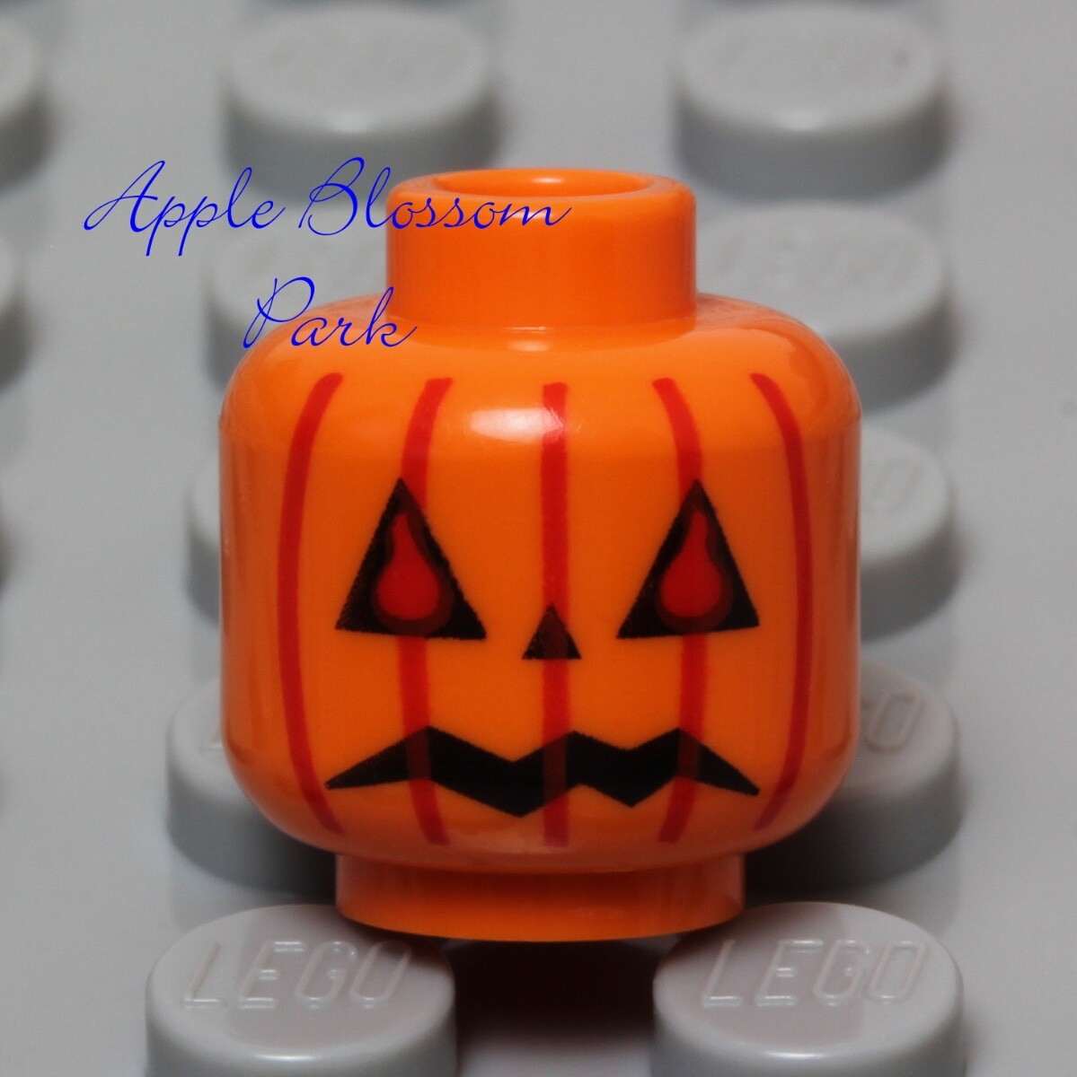 RARE Lego Orange PUMPKIN MINIFIG HEAD Halloween Scarecrow Monster Jack ...
