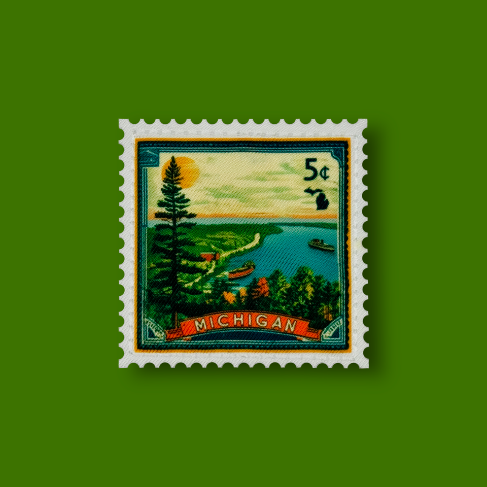 State Postage Stamp Patch | Michigan | eBay
