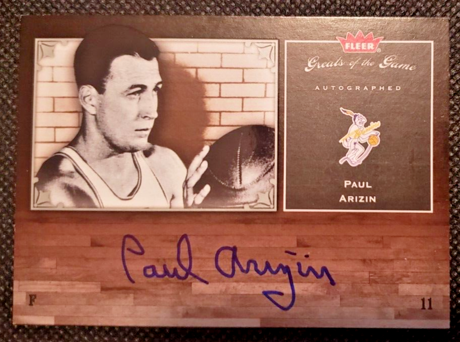 2005-06 Greats of the Game Autographs #GGPA Paul Arizin Basketball AU ...