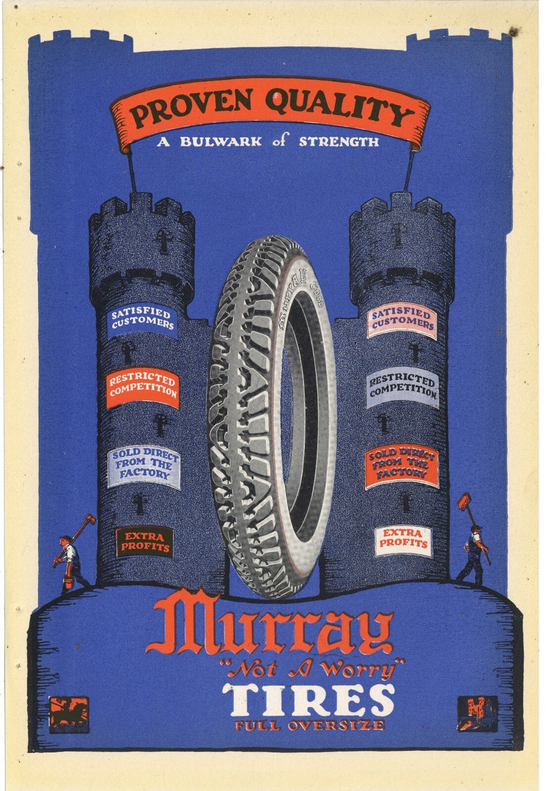 1923 Murray Tires Ad - F&B of Page - Cardstock - Trenton, New Jersey | eBay