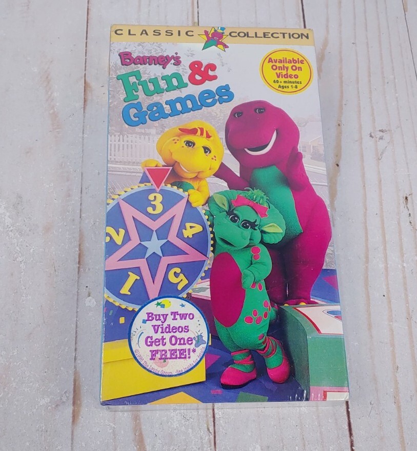 Barney's Fun & Games VHS Classic Collection 1996 New Sealed 45986020116 ...