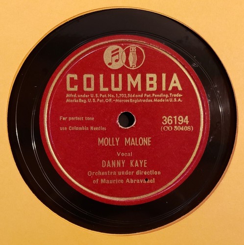 DANNY KAYE / MOLLY MALONE / DINAH / 78 RPM RECORD | eBay