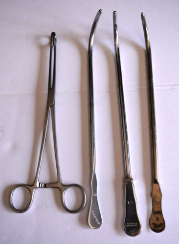 Lot of 4 Vintage Misc Doctor Medical Tools Instruments Stainless Steel ...