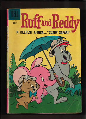 1958 1st ISSUE " RUFF and REDDY " DELL TV CARTOON COMIC BOOK COMPLETE ...