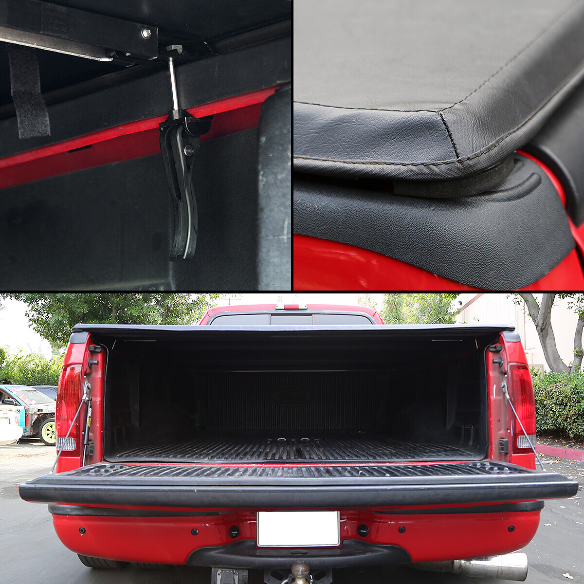 FOR 15-19 FORD F250 F350 SUPER DUTY 8' BED TRI-FOLD SOFT TOP TRUNK ...