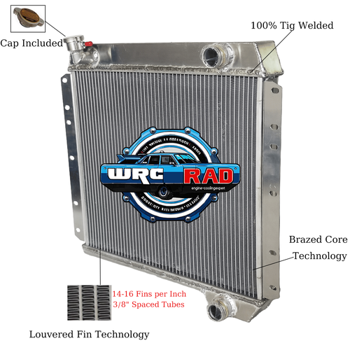 Aluminum Radiator Fit Toyota Landcruiser 40 Series HJ45/HJ47 1977-1984 ...