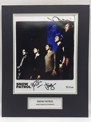 RARE Snow Patrol Fully Signed Photo Display + COA AUTOGRAPH BAND SIGNED ...
