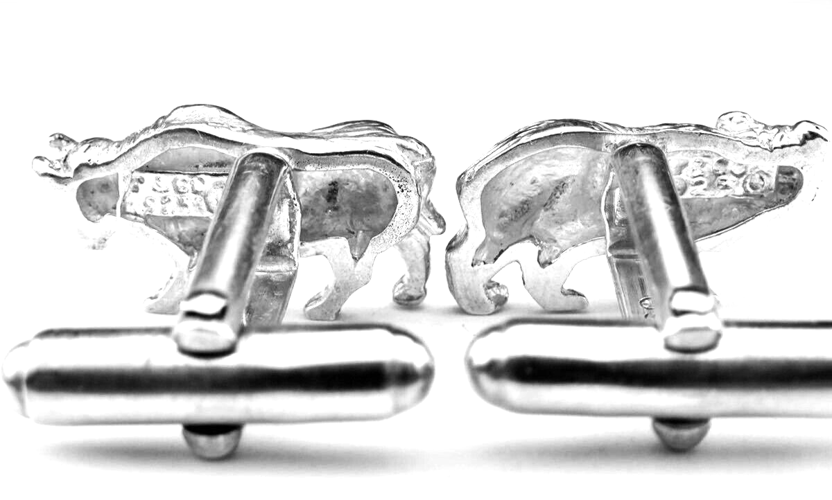 Tiffany & Co Sterling Silver Bull Bear Cuff Links Cufflinks | eBay