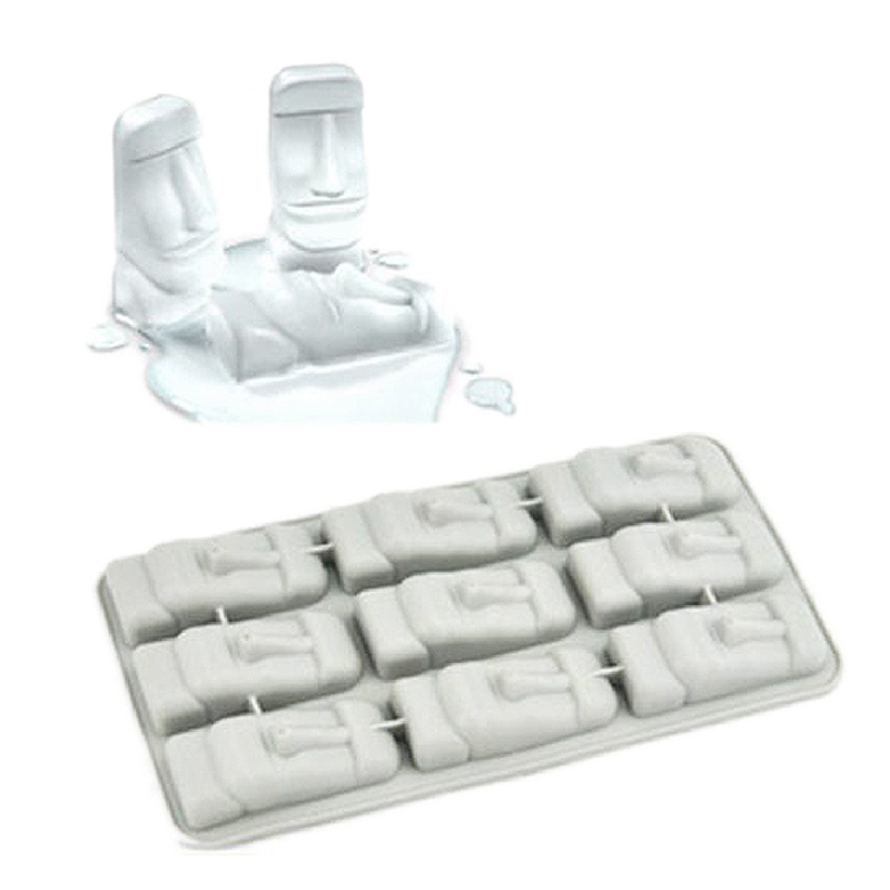 Easter Island Moai Stone Statues Ice Tray Ice Cubes DIY Mould №+PTS`-g ...