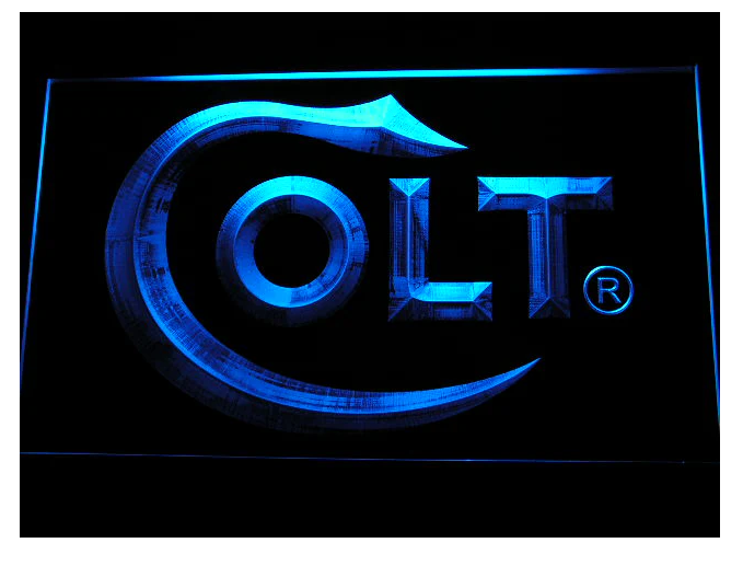 Colt Led Neon Light Gift for Guns and Ammo Store Firearms Man Cave ...