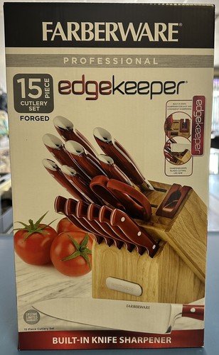 Farberware EdgeKeeper Professional 15 Pc Forged Triple Riveted Knife ...