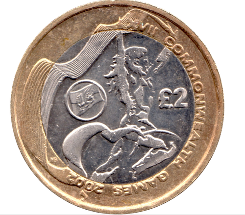 2002 £2 Two Pounds Coin Commonwealth Games England Wales Scotland N ...