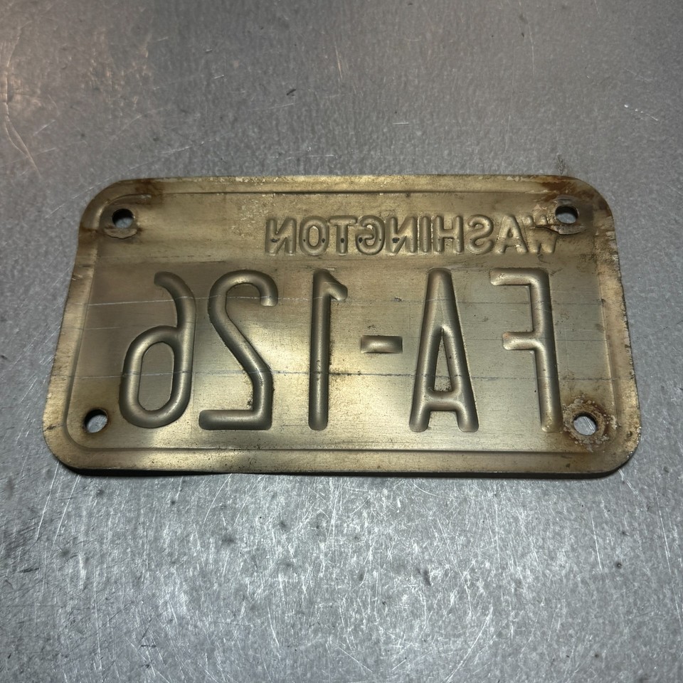 Original 1970's Washington Motorcycle License Plate #FA 126 | eBay