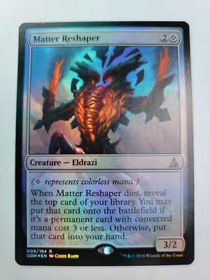 Unplayed Matter Reshaper Foil Magic MTG Qimira Free Ship/soft/hard Case ...