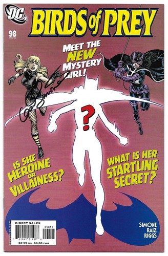 Birds of Prey 98 Signed Gail Simone Autographed Black Canary Misfit ...