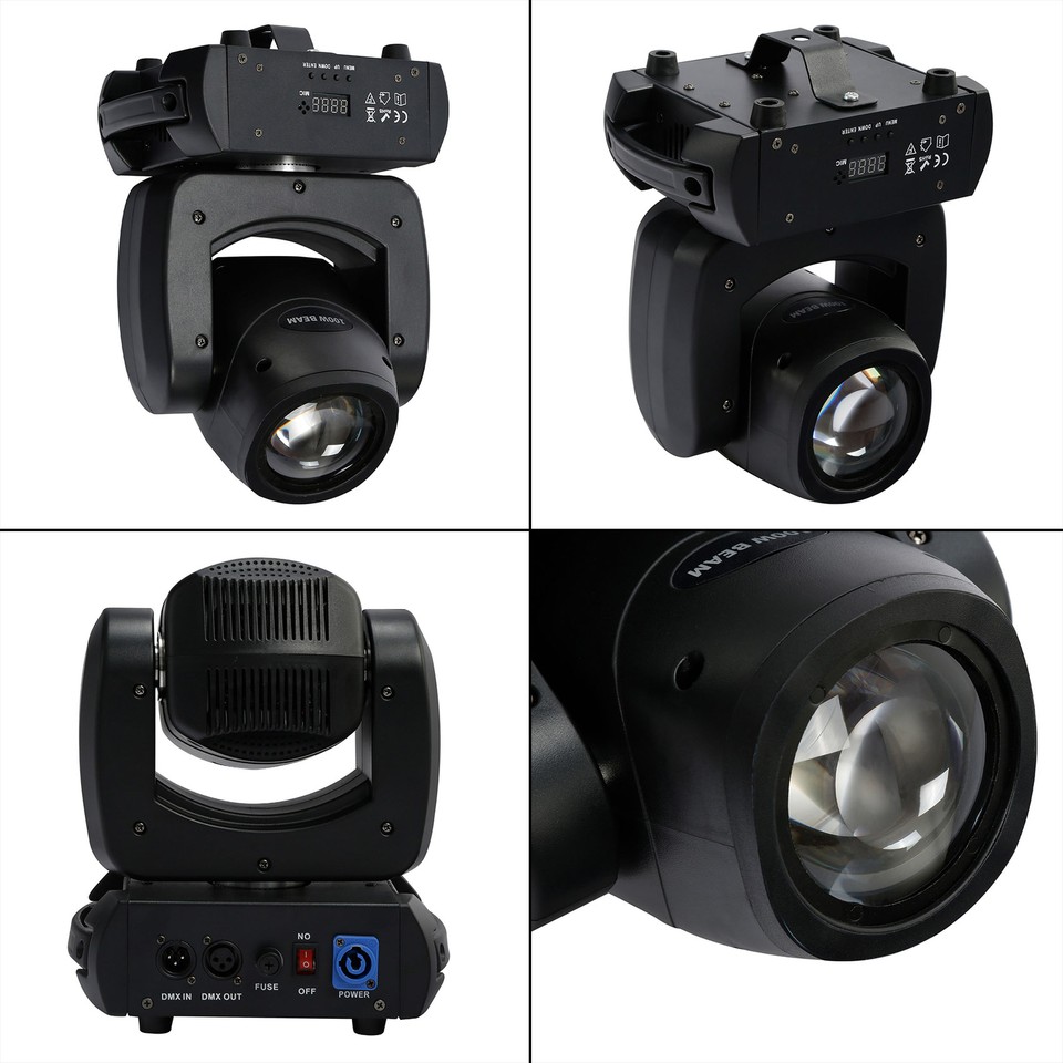 150W 8 Facet Prism Gobo Moving Head Light Beam RGBW LED DMX Stage DJ ...