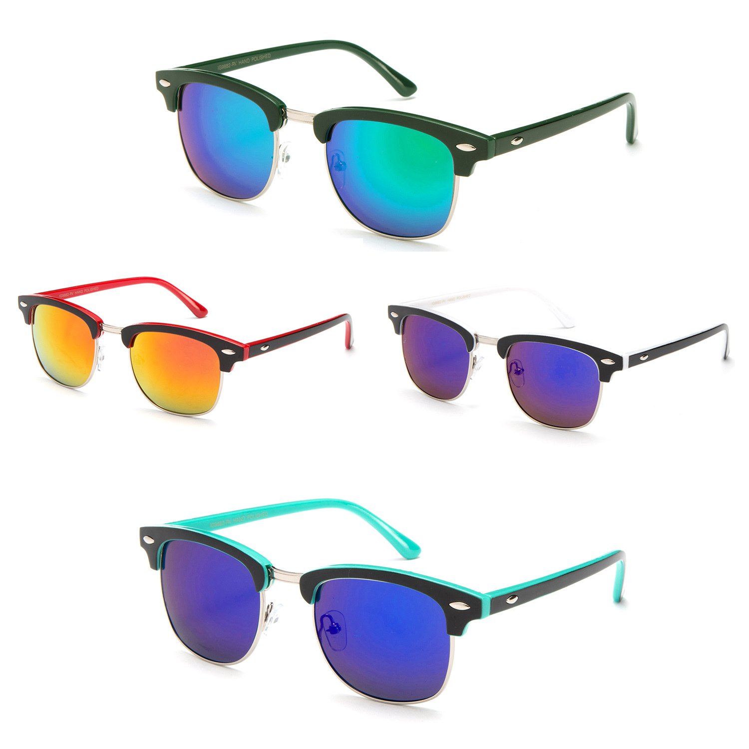 Sunglasses Two Tone Retro Various Color Lens Vintage Horn classic ...