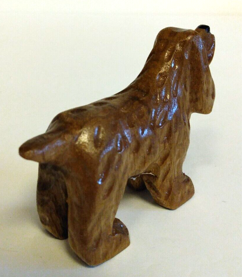 Vintage Myrtle Wood Hand-Carved Dog Hound Dog 2.25" T Figurine Signed ...