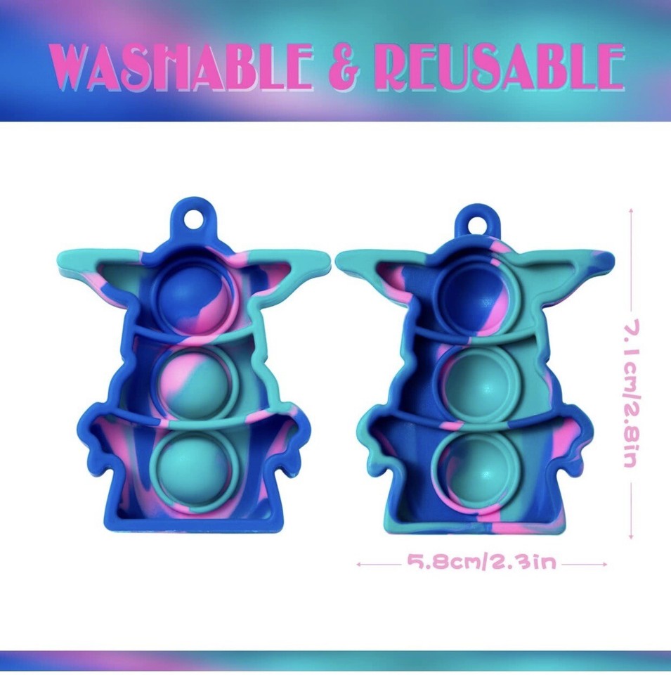 11 Packs Bulk Space Baby Backpack Keychain Mini pop Fidget for boy and ...