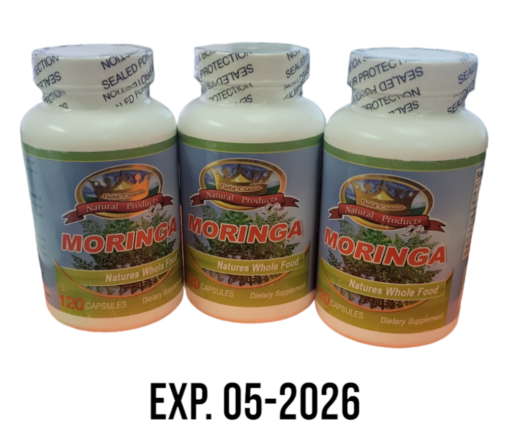 3x Gold Crown moringa Nature Whole Food Dietary Supplement 120 Capsules ...