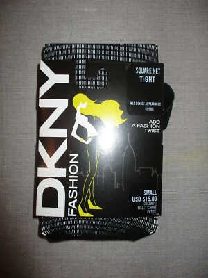 840B1 DKNY 0B960 Fashion Square Net Tights Small Black | eBay