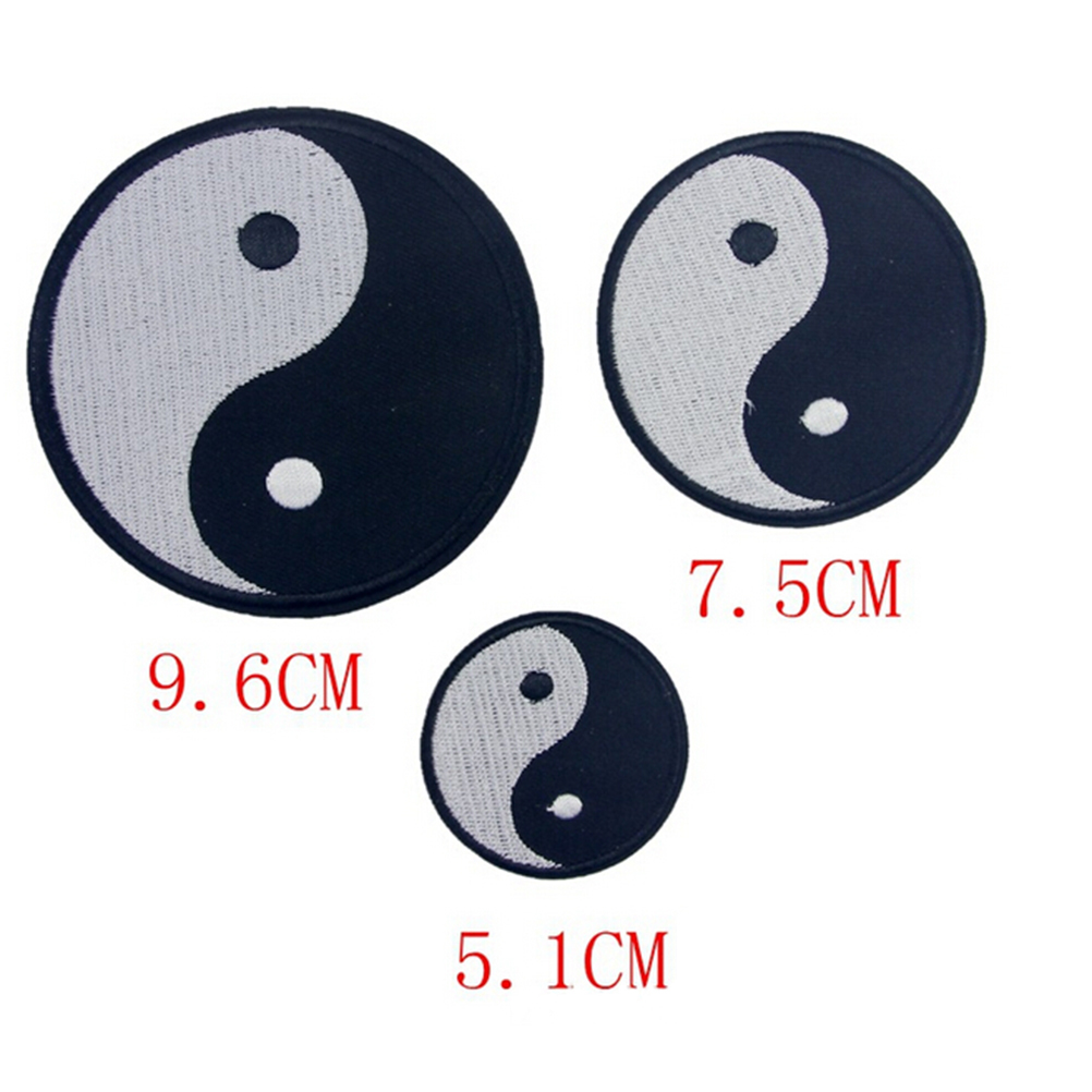 1pcs Ying Yang Applique Iron On Patch Fabric Sticker Patches 3 Sizes Hot=== | eBay