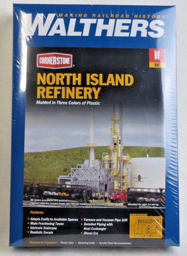 Walthers Cornerstone 933-3219 N Scale NORTH ISLAND REFINERY Kit | eBay