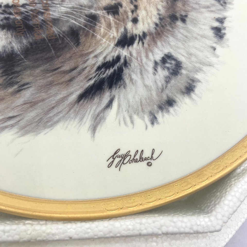 1994 Lenox Great Cats of the World Snow Leopard Collector Plate Guy ...