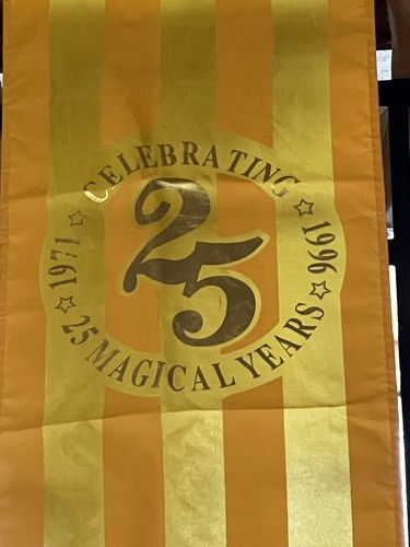 Authentic Disney World Park Banner-Celebrating 25 Magical Years 71-96 ...